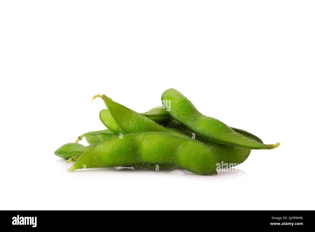 green soybeans on white background Stock Photo - Alamy