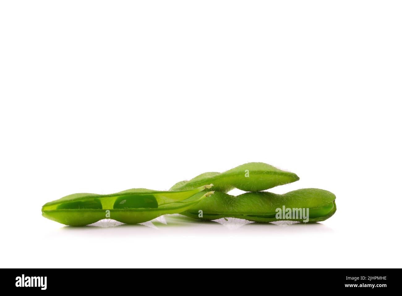Peas string bean isolated on white background Stock Photo - Alamy