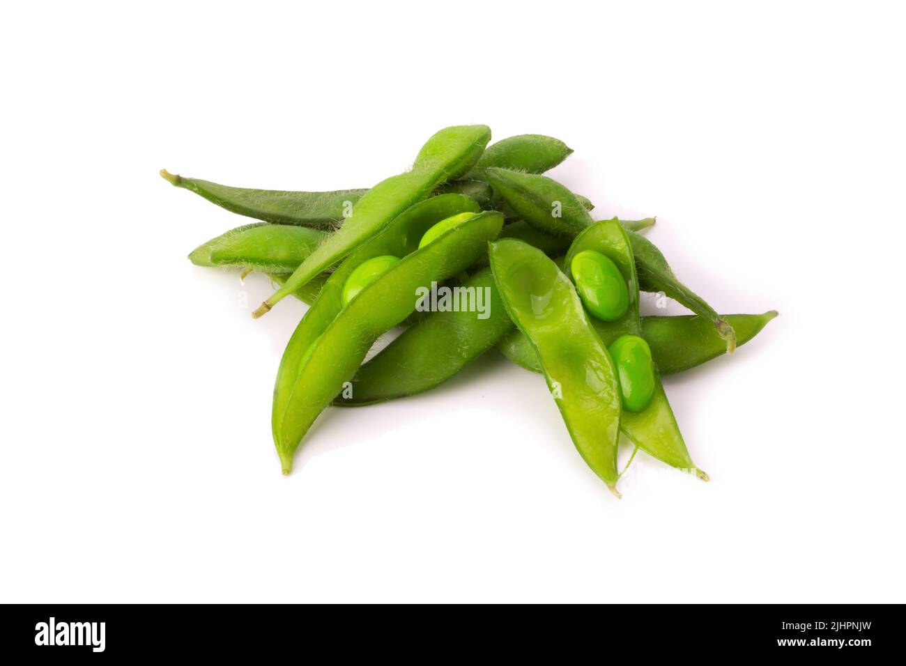 Peas string bean isolated on white background Stock Photo - Alamy