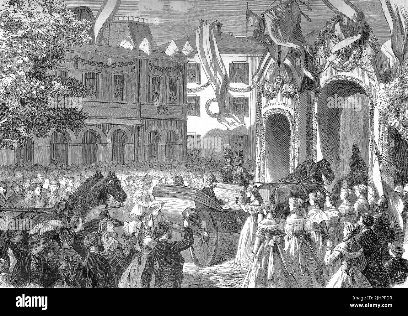 Der Empfang des Königs von Preußen in Homburg, Wilhelm I., Wilhelm I ...