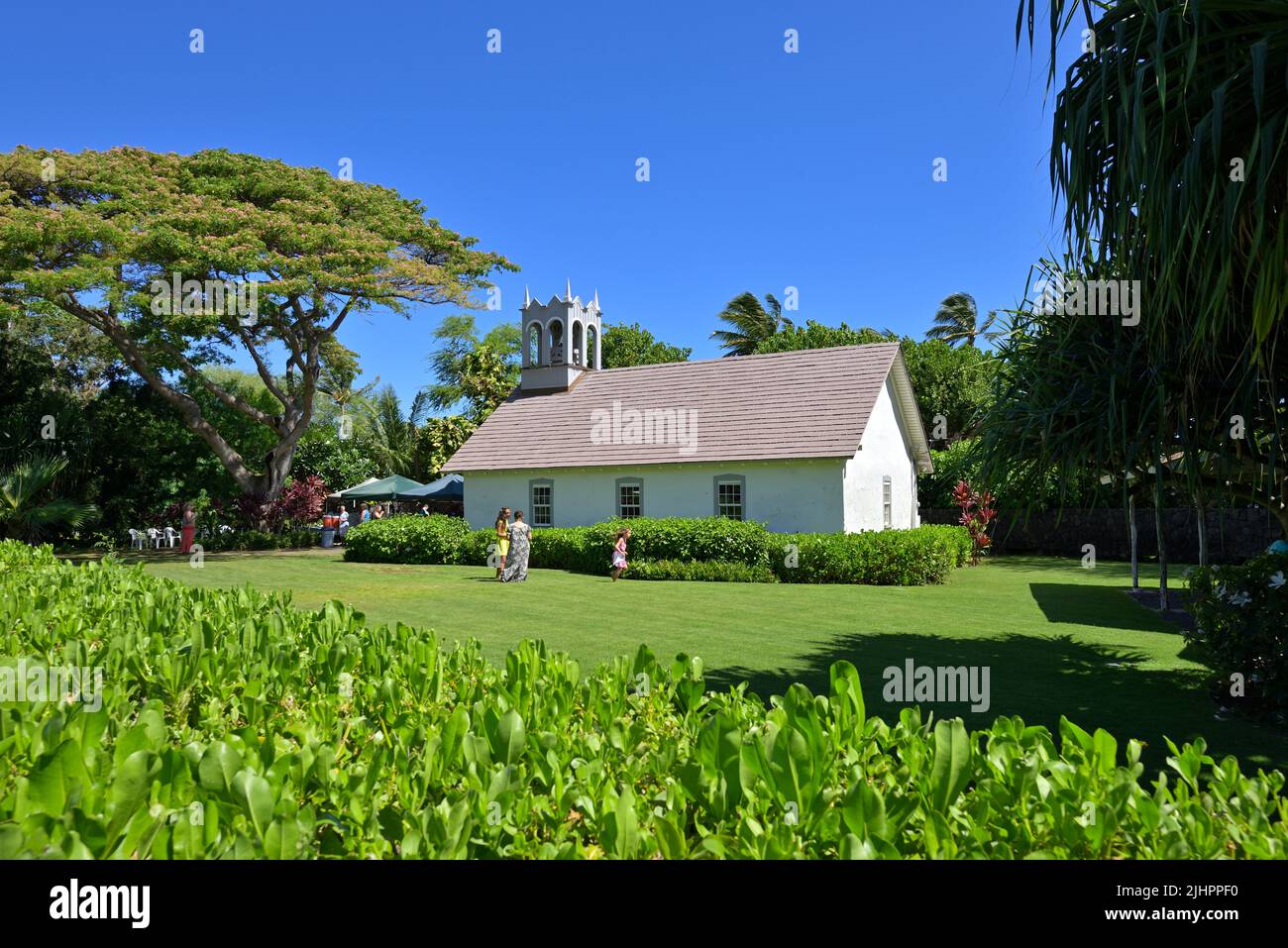 The historic Hokuloa Church (1860), Puako Bay HI Stock Photo - Alamy