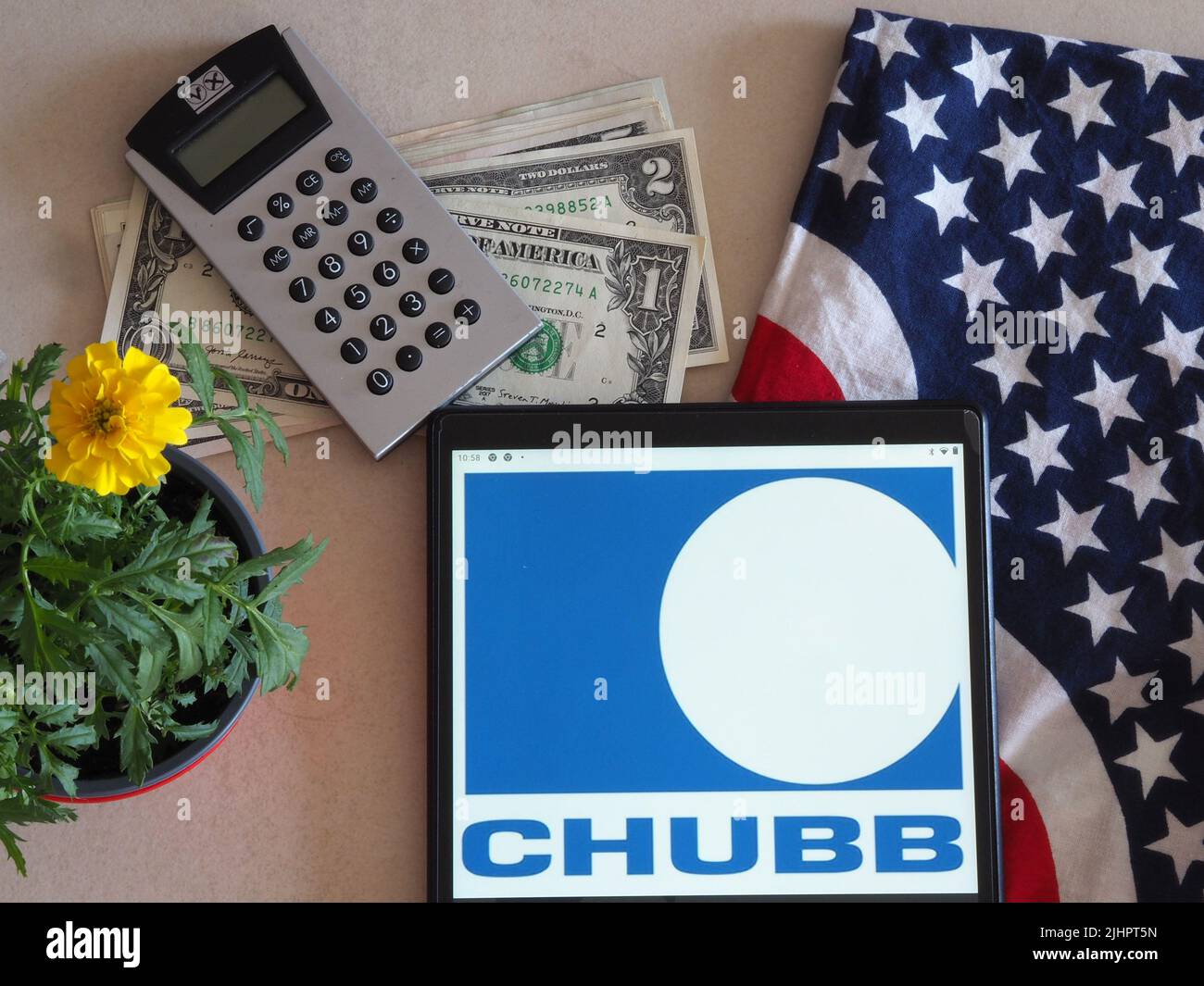 Germany. 20th July, 2022. In this photo illustration, Chubb Limited ...