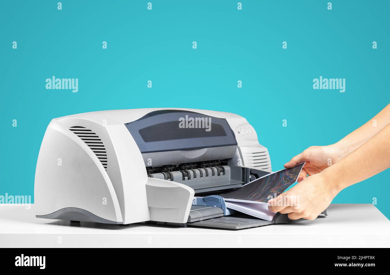 Printer, copier, scanner. Office table Stock Photo - Alamy