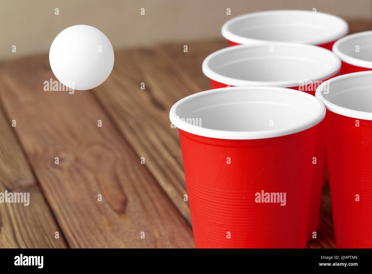 College party sport - beer pong Stock Photo - Alamy