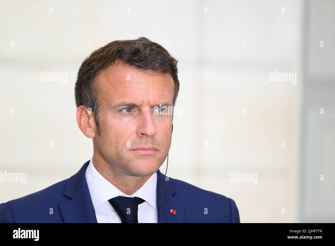French President Emmanuel Macron holds a joint press conference along ...