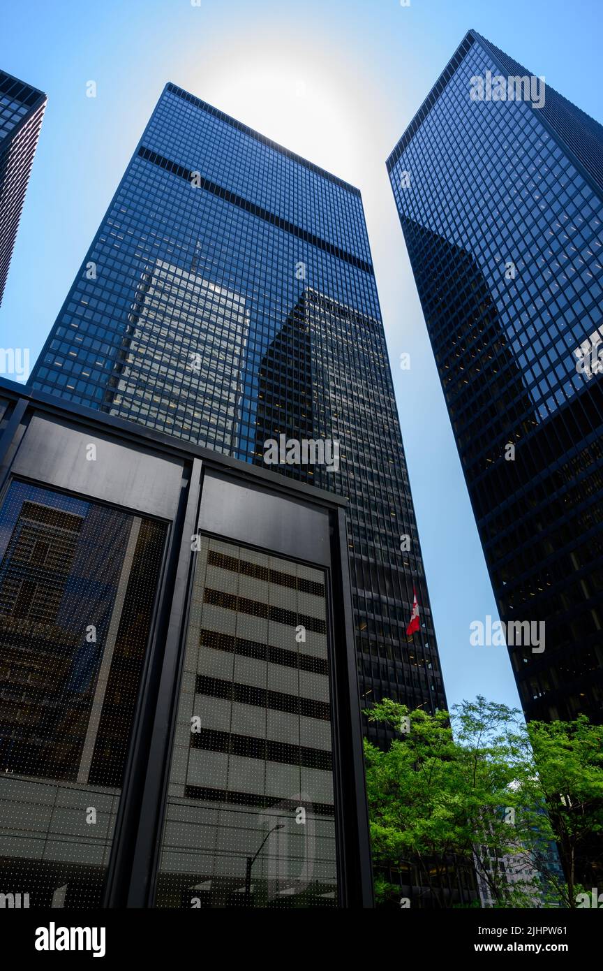 Skyscrapers tall buildings reflected in hi-res stock photography and ...