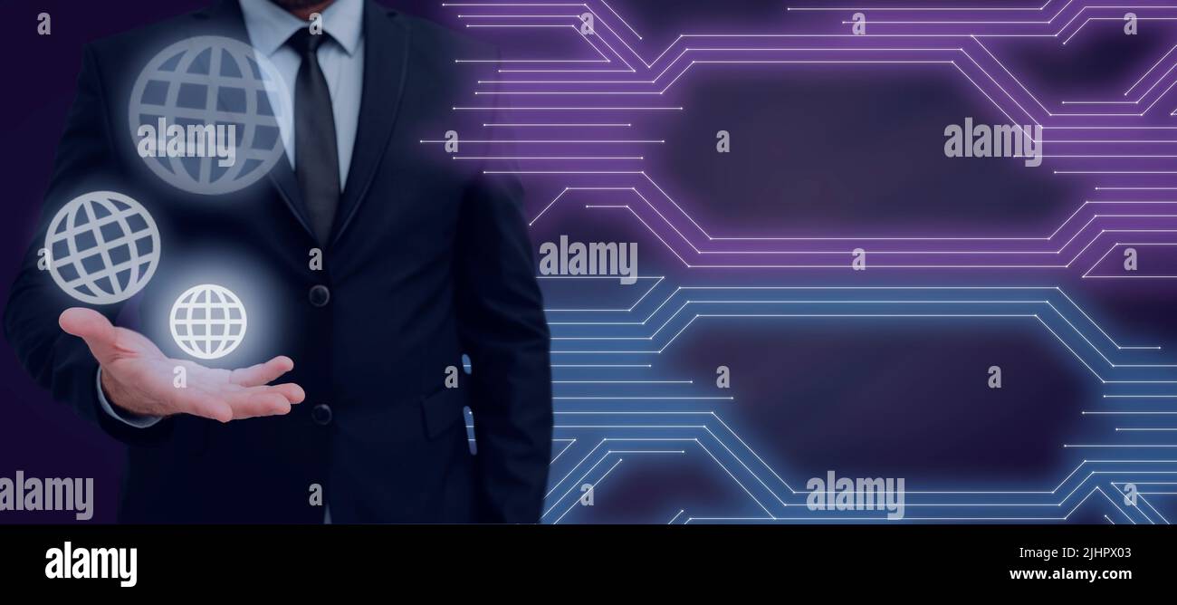 Businessman Presenting S Over Hand And Showing Important Messages. Man ...