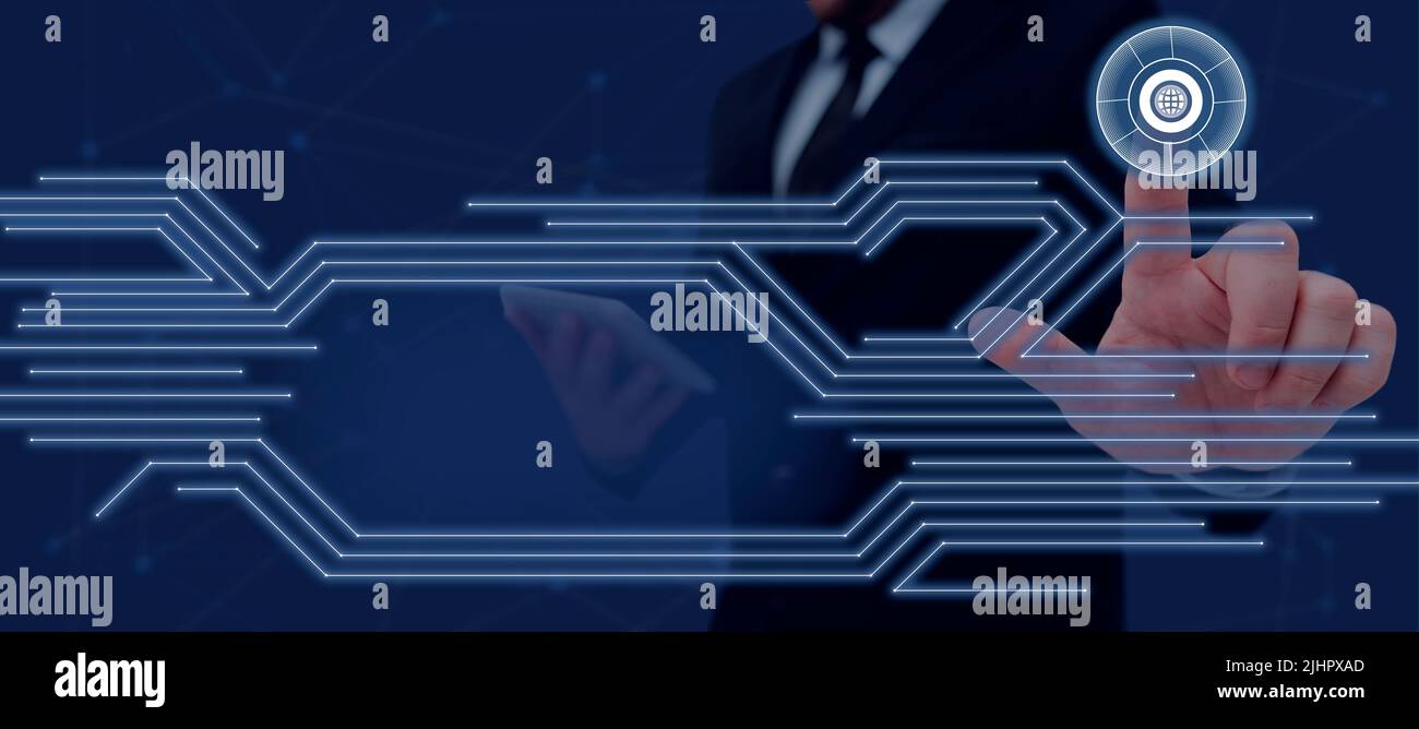 Businessman in suit holding tablet symbolizing successful teamwork ...