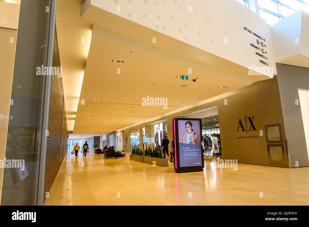View of the inside of Square One Shopping Centre, Mississauga, the ...