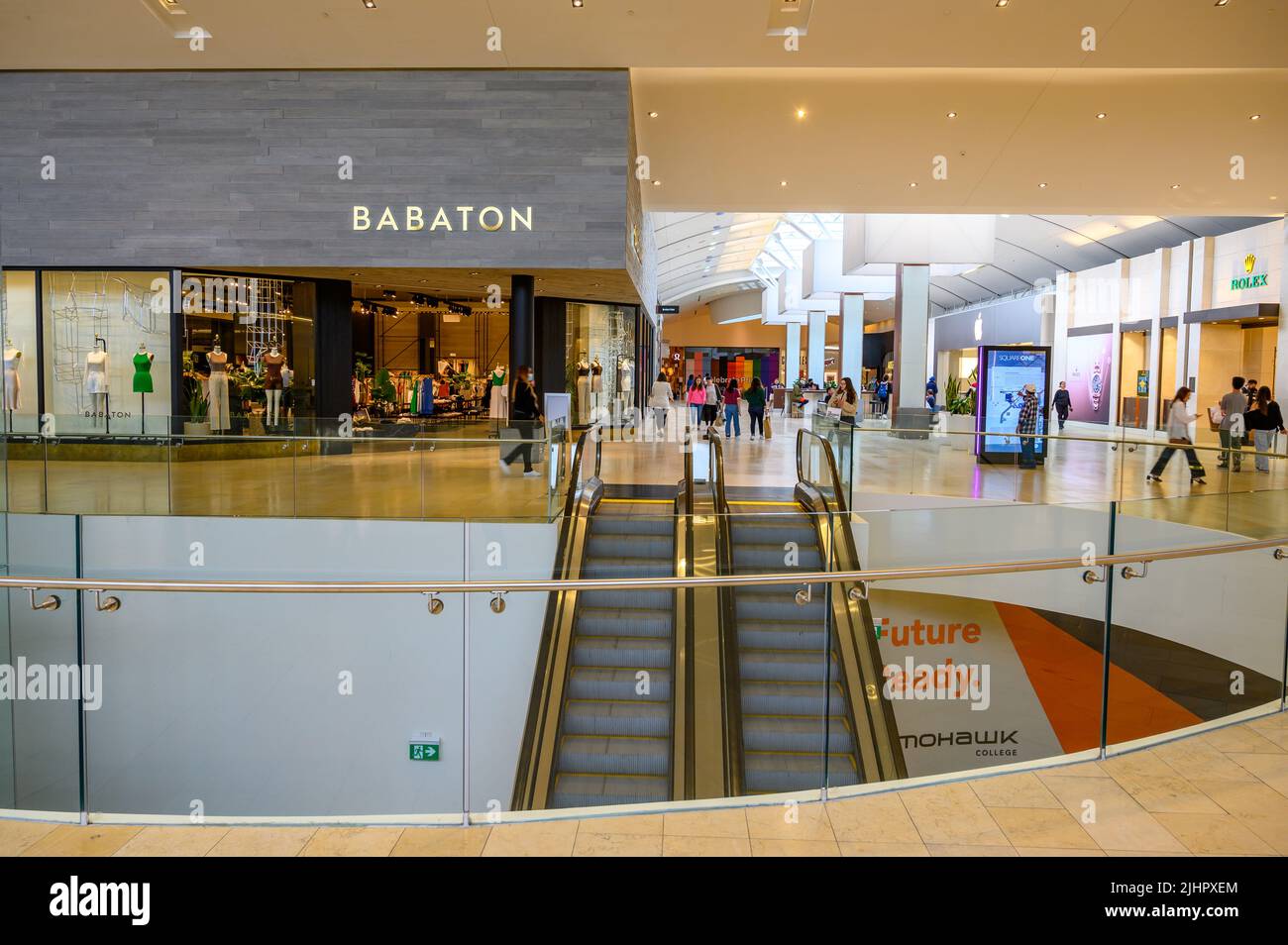 View of the inside of Square One Shopping Centre, Mississauga, the ...