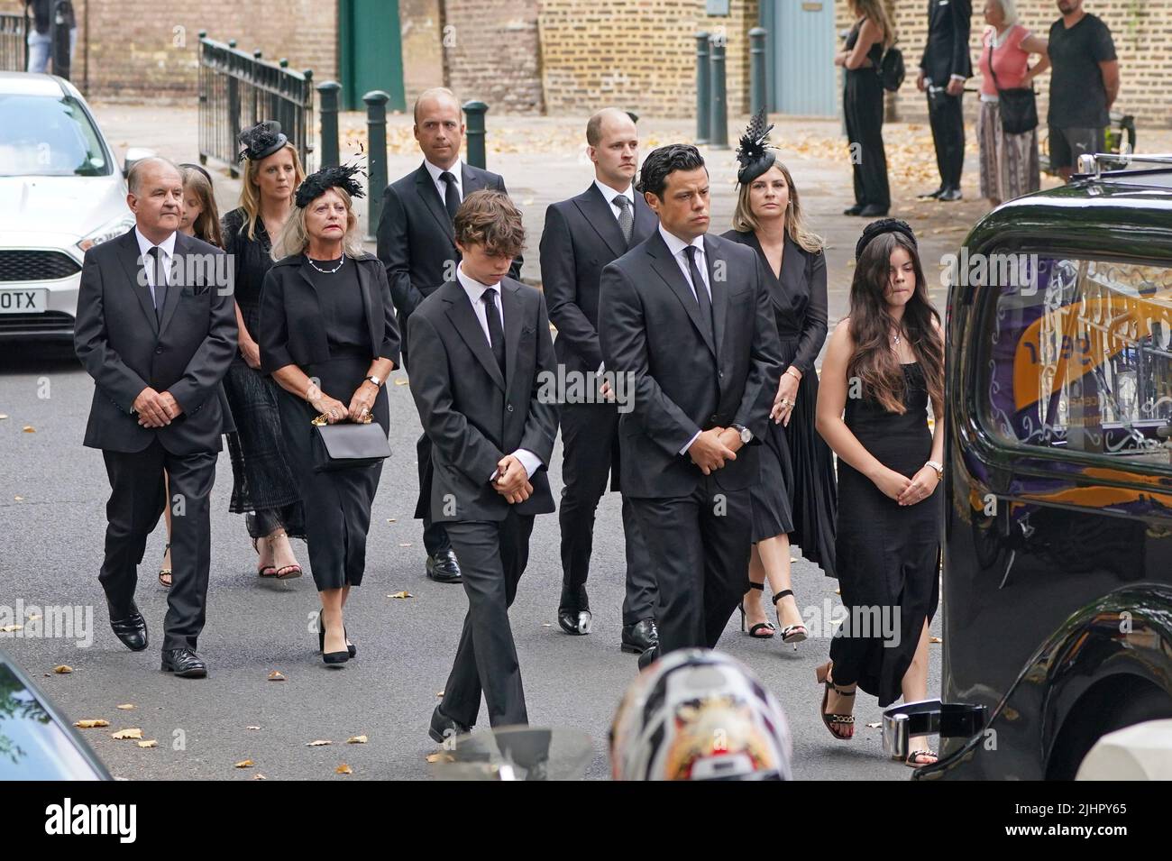 (Left to right) Son Hugo, husband Sebastien Bowen, and daughter Eloise ...