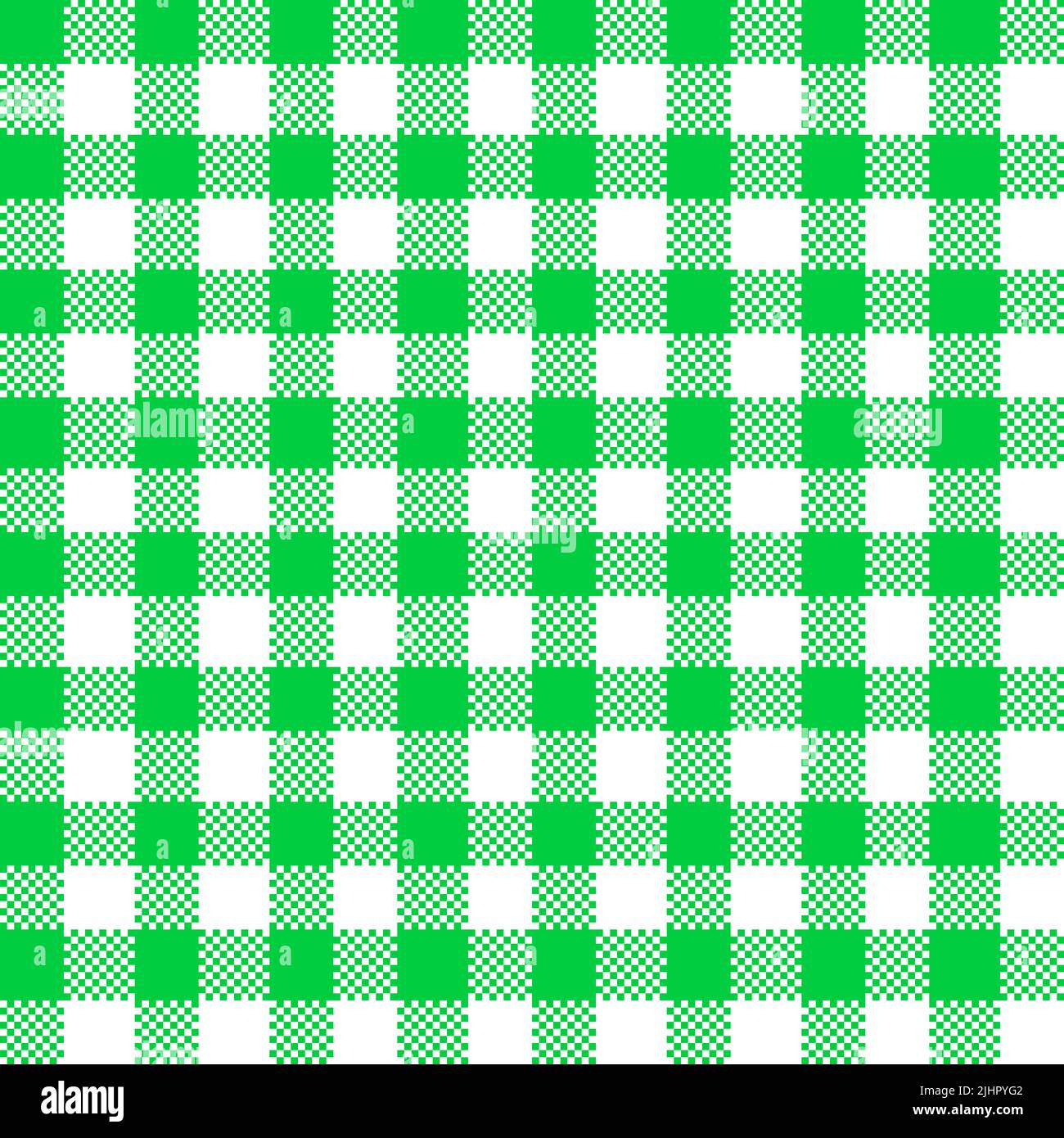 Seamless retro white green square tablecloth hi-res stock photography ...