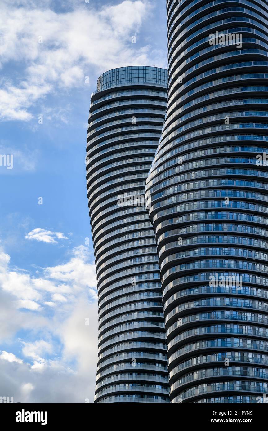 Absolute World twin towers (also called the Marilyn Monroe Towers) are ...