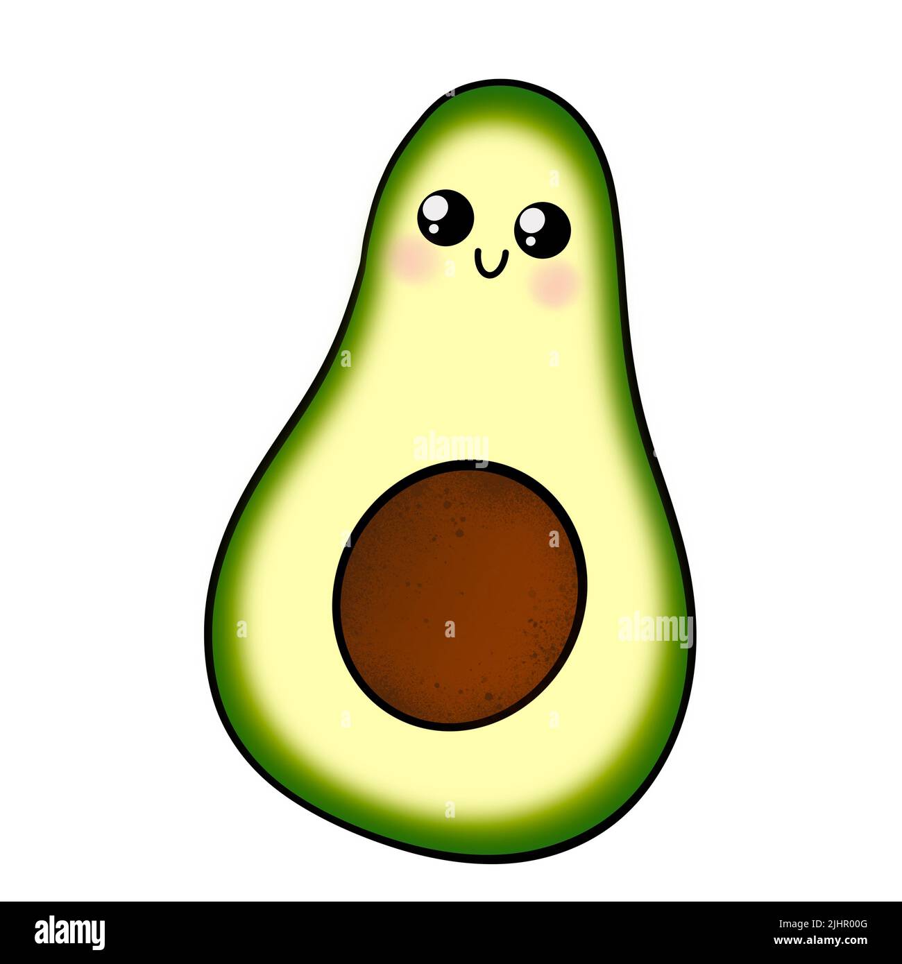 Doodle kawaii cute avocado for fabrics and packaging Stock Photo - Alamy