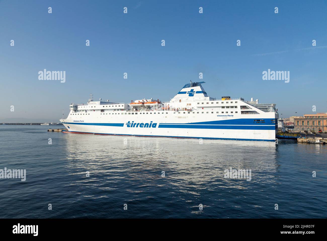 The Vincezo Florio Ro-Ro Cargo Ship docked at the Port of Naples, Italy ...