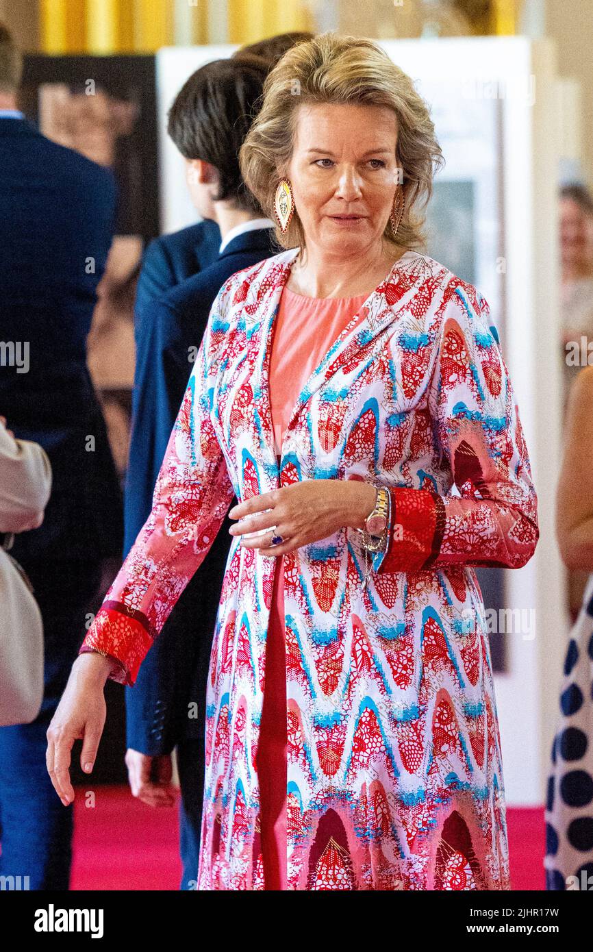 Brussels, Belgium - 20 Jul 2022, Queen Mathilde of Belgium at the ...