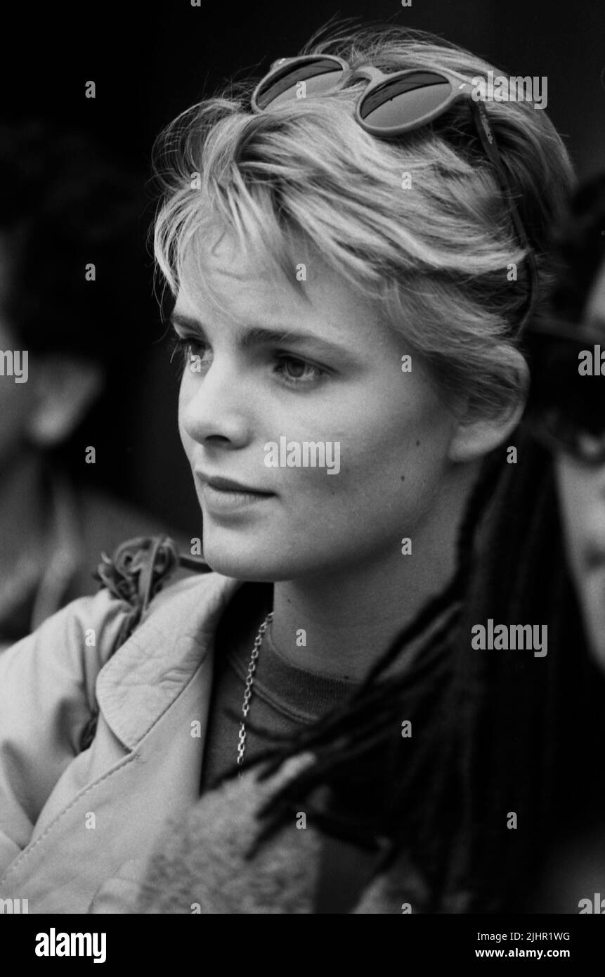 Portrait Swedish sculptor and model Cecilia Rodhe, in the stands of the ...