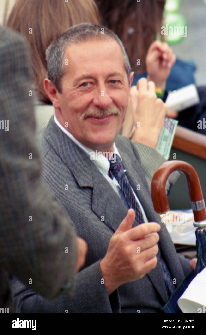 French actor Jean Rochefort in the stands of the Roland-Garros in June ...