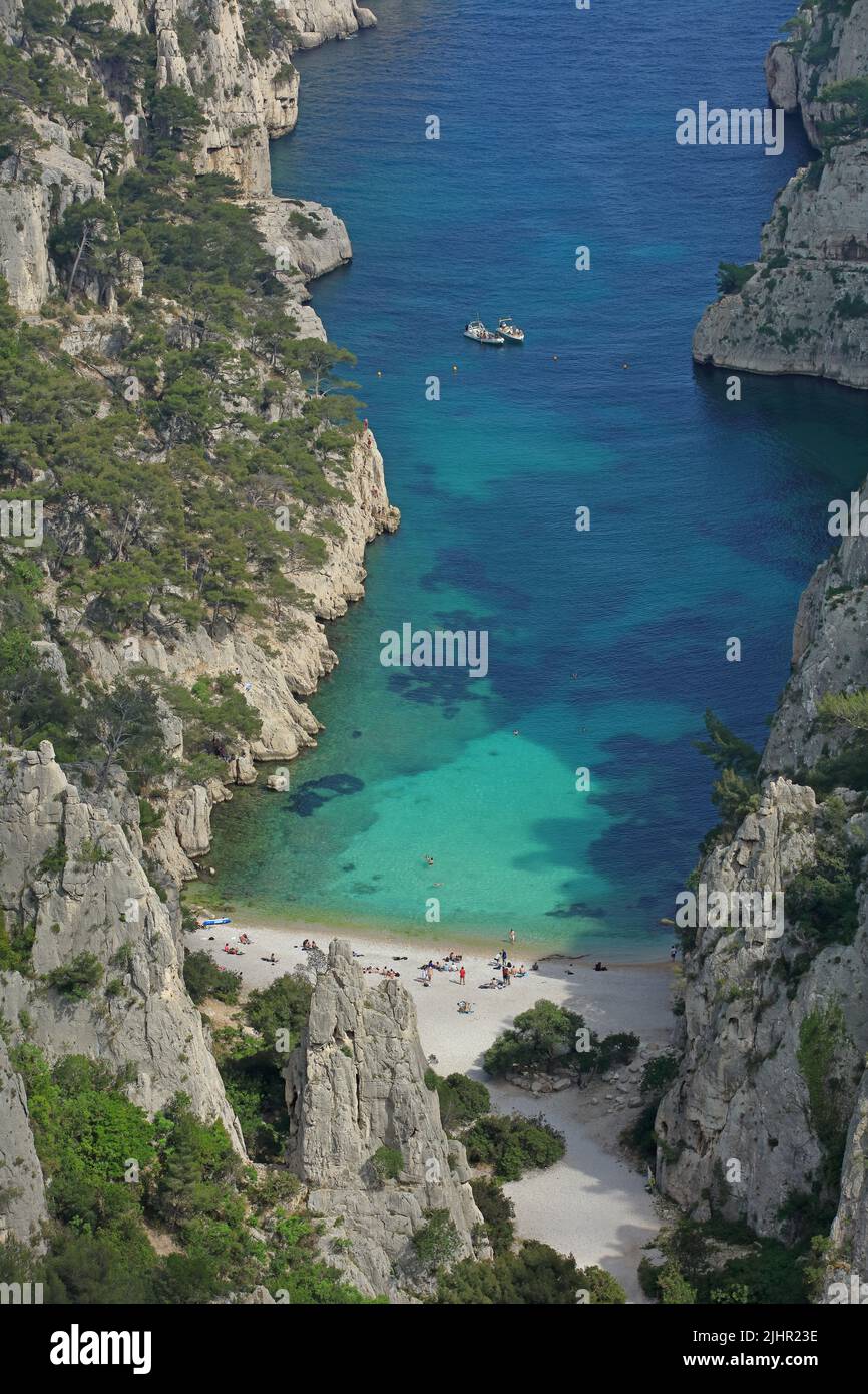 France, Bouches-du-Rhône (13) Cassis, Parc National des Calanques, la ...