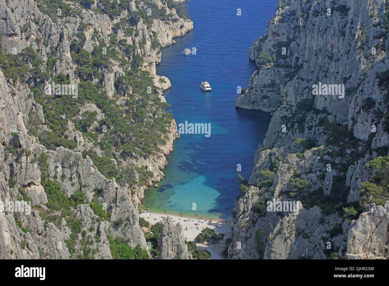 France, Bouches-du-Rhône (13) Cassis, Parc National des Calanques, la ...