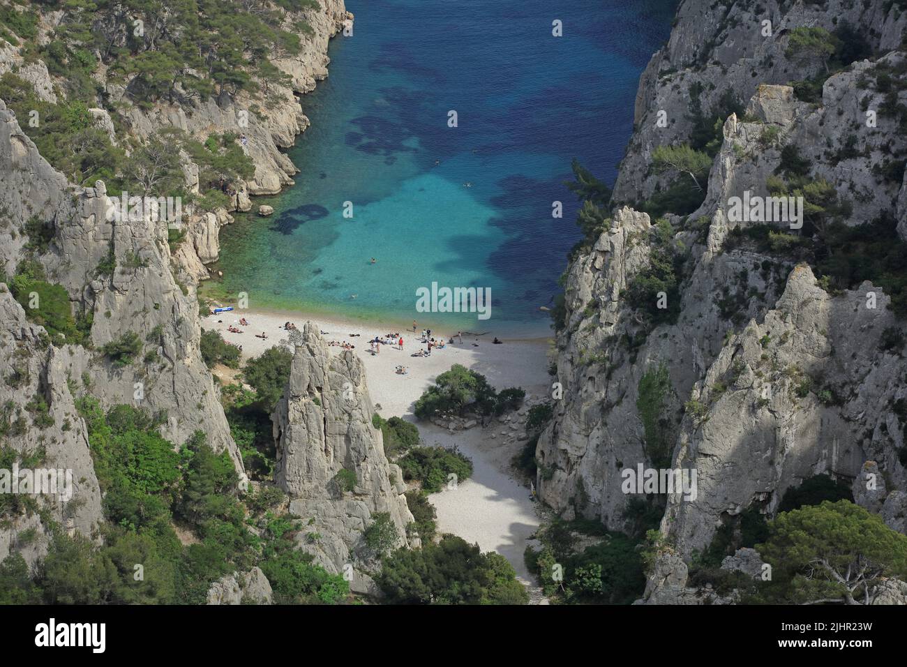 France, Bouches-du-Rhône (13) Cassis, Parc National des Calanques, la ...