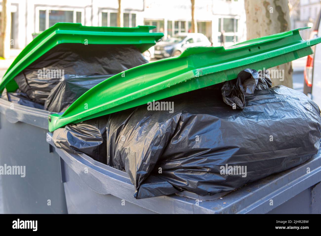France, Ile de France region, Paris 14th arrondissement, piled up ...