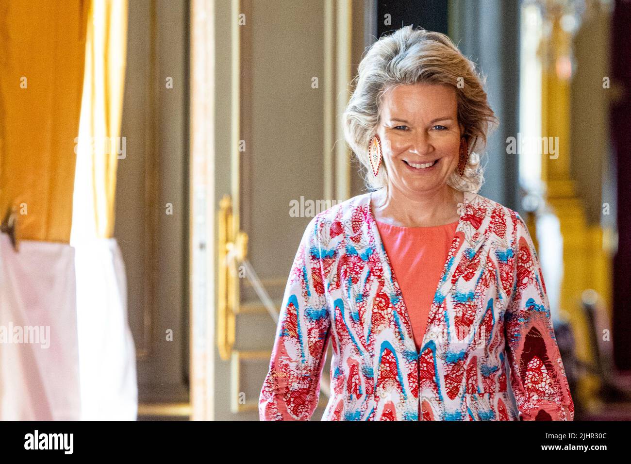 Brussels, Belgium - 20 Jul 2022, Queen Mathilde of Belgium at the ...