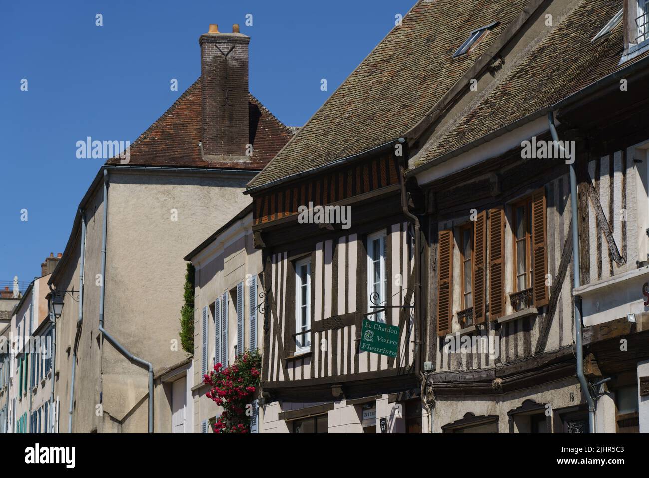France, Ile de France region, Yvelines, Montfort l'Amaury, alignment of ...