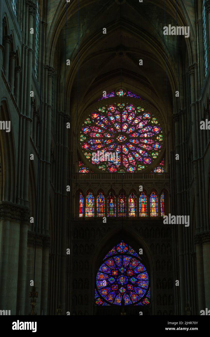 France, Region Grand Est, Marne, Reims, Notre-Dame Cathedral, western ...