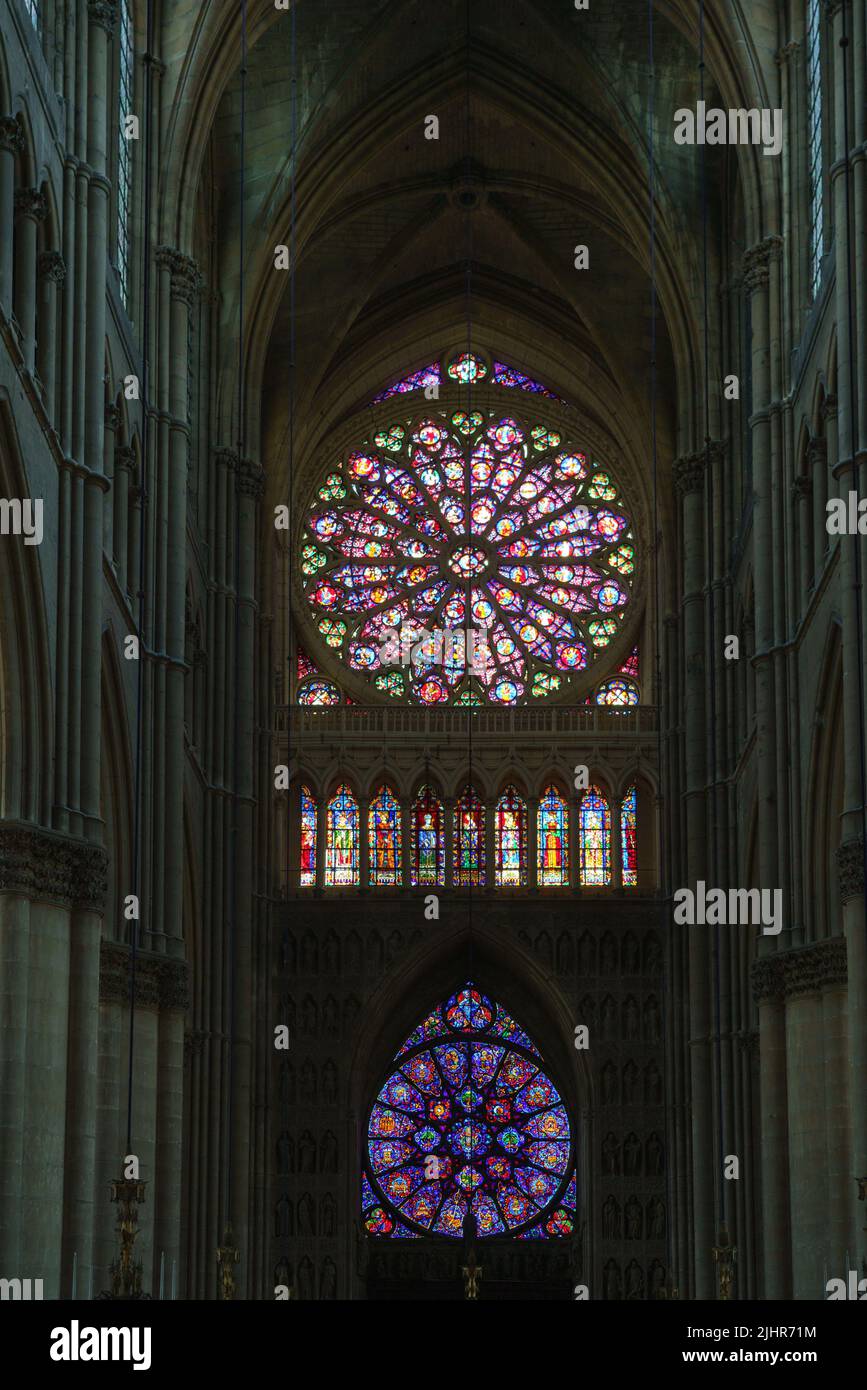 France, Region Grand Est, Marne, Reims, Notre-Dame Cathedral, western ...