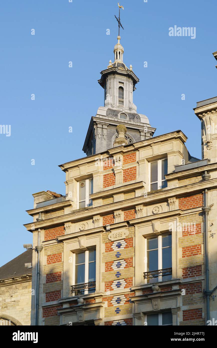 France, Region Grand Est, Marne, Reims, detail of facade Stock Photo ...
