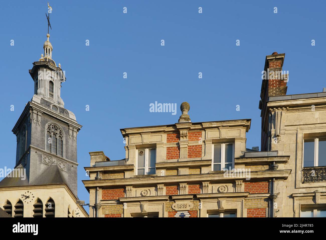 France, Region Grand Est, Marne, Reims, detail of facade Stock Photo ...