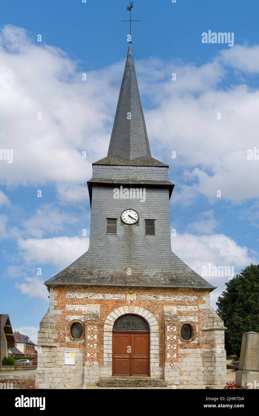 France, Normandy region, Seine-Maritime, Cropus, parish church Stock ...