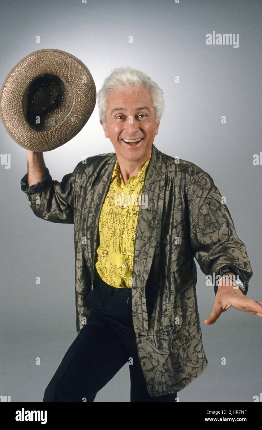 The French singer Marcel Amont, during a portrait session for the ...