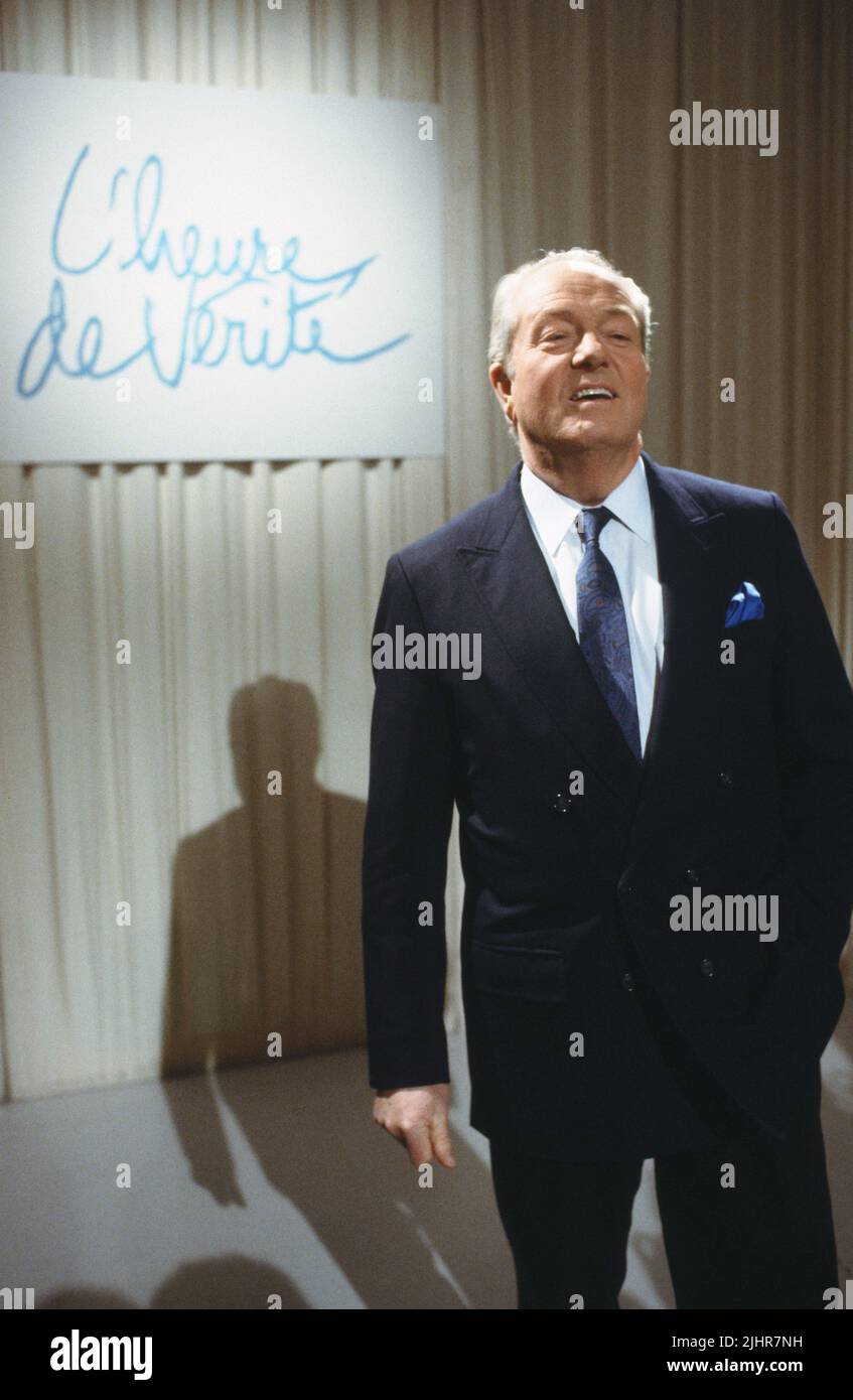 Far-right politician Jean-Marie Le Pen on the set of the television ...