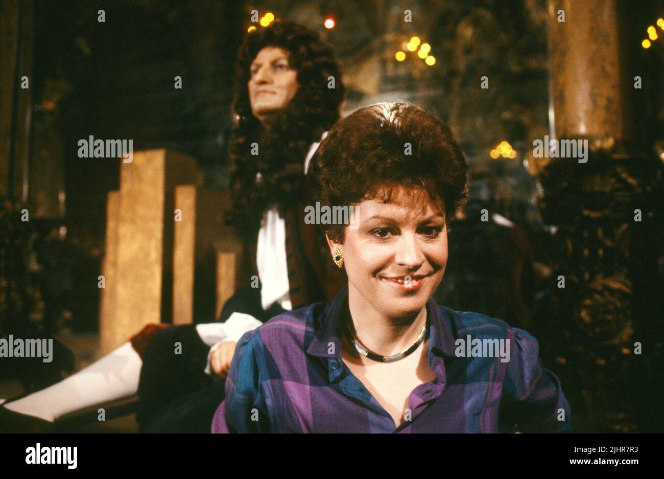 The French writer Françoise Chandernagor, during the TV program ...