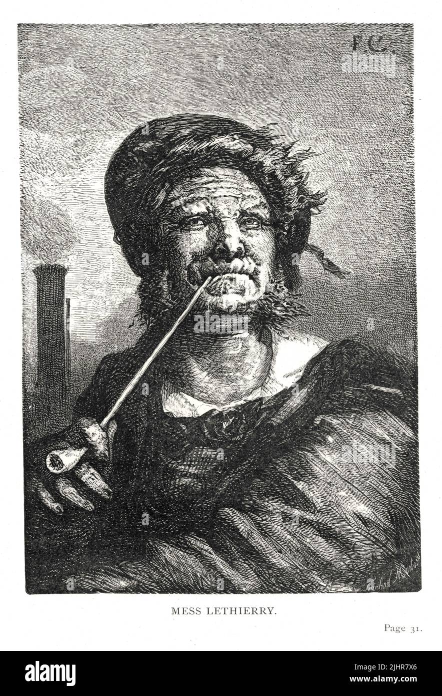 Portrait of the sailor Mess Lethierry. First part, Book II, chapter I ...