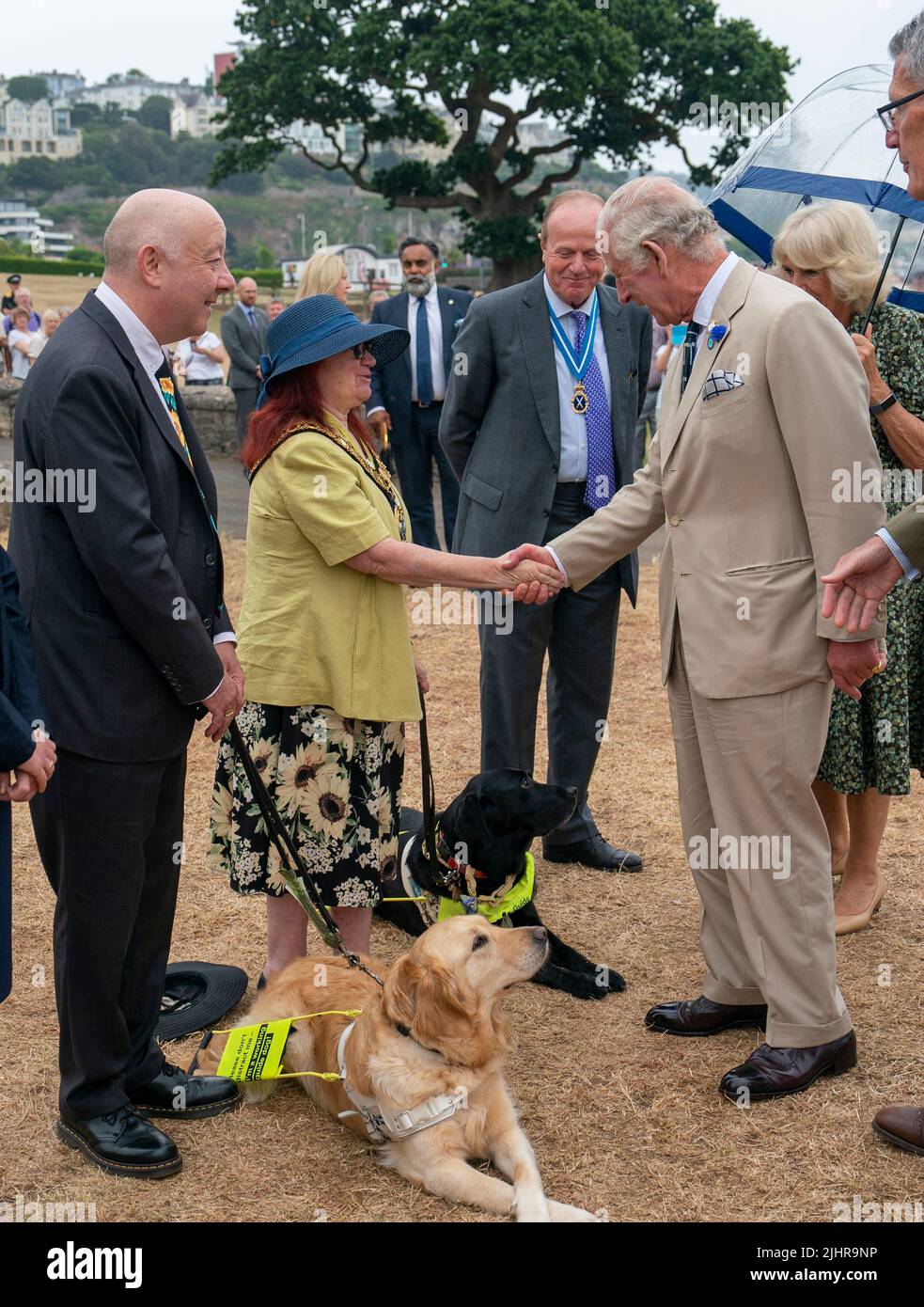 The Prince of Wales, meets the mayor of Torbay Council Mandy Darling ...