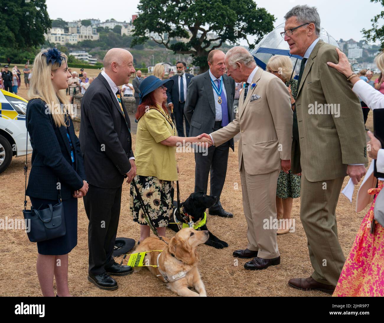 The Prince of Wales, meets the mayor of Torbay Council Mandy Darling ...