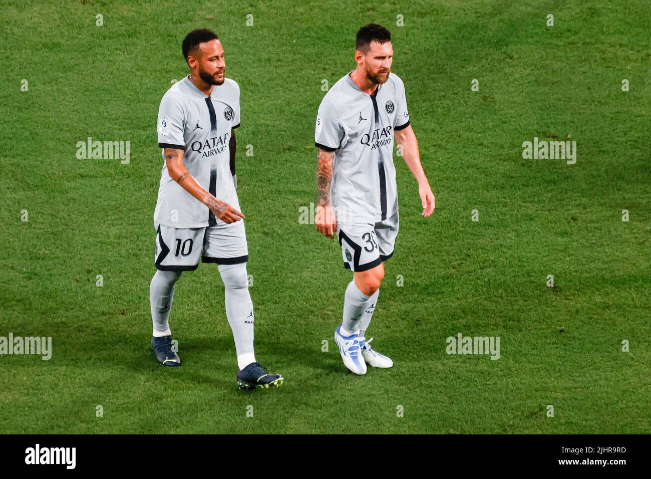 Tokyo, Japan. 20th July, 2022. (L to R) Neymar Jr and Lionel Messi of ...
