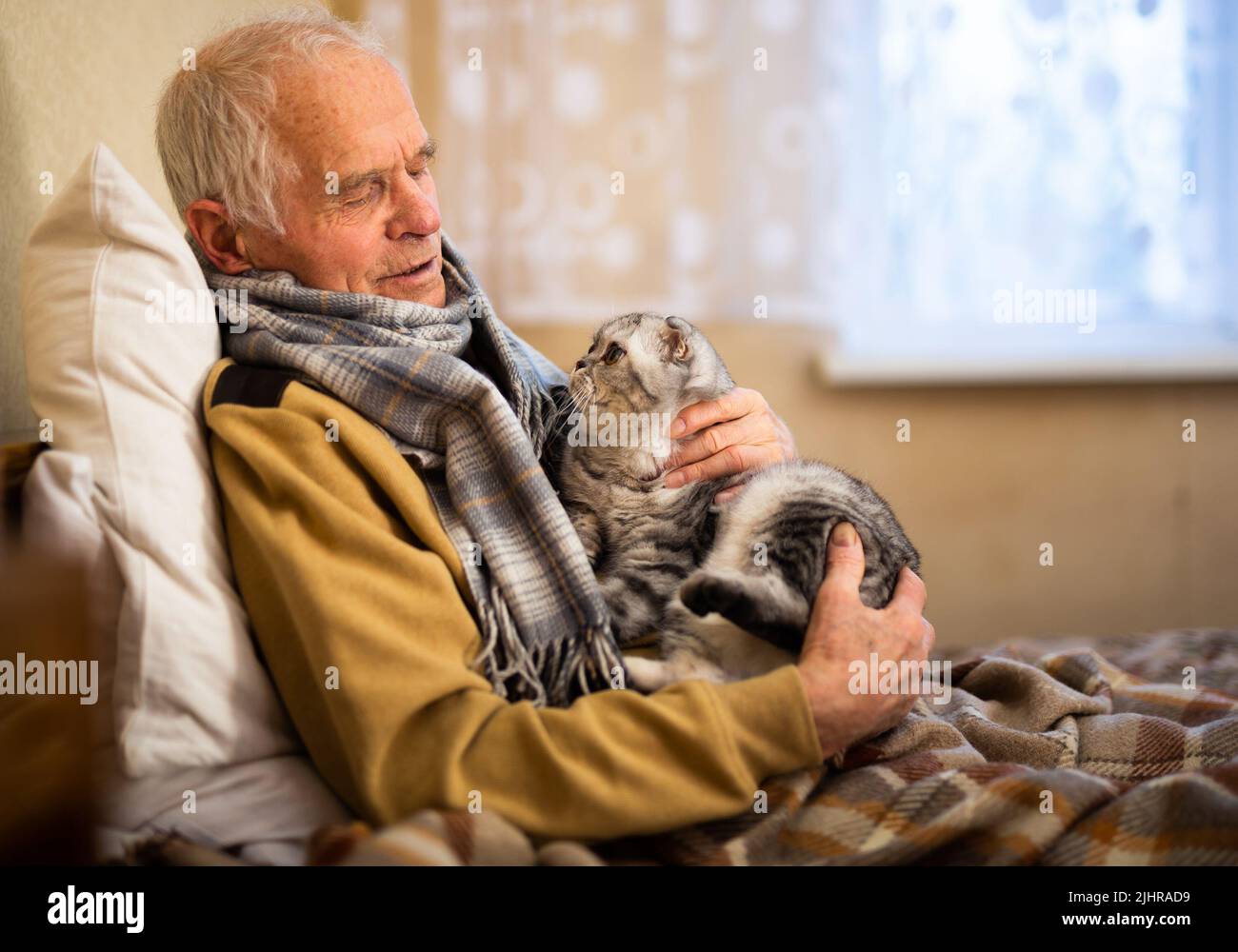 Pensioner on bed hi-res stock photography and images - Alamy