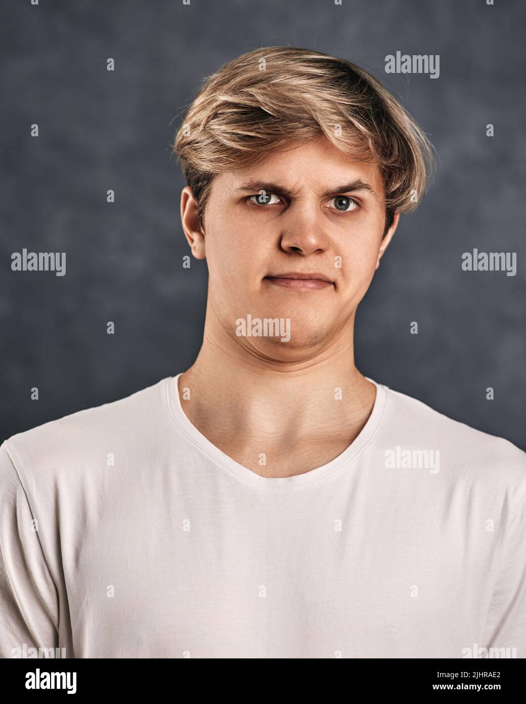 Closeup portrait young man emotions hi-res stock photography and images ...