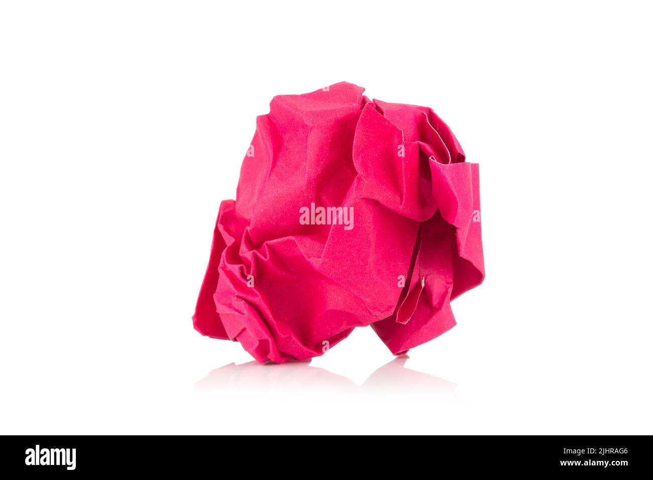 orange colored paper ball isolated on white background Stock Photo - Alamy