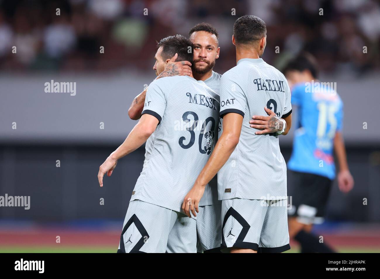 Tokyo, Japan. 20th July, 2022. (L to R) Lionel Messi, Neymar, Achraf ...