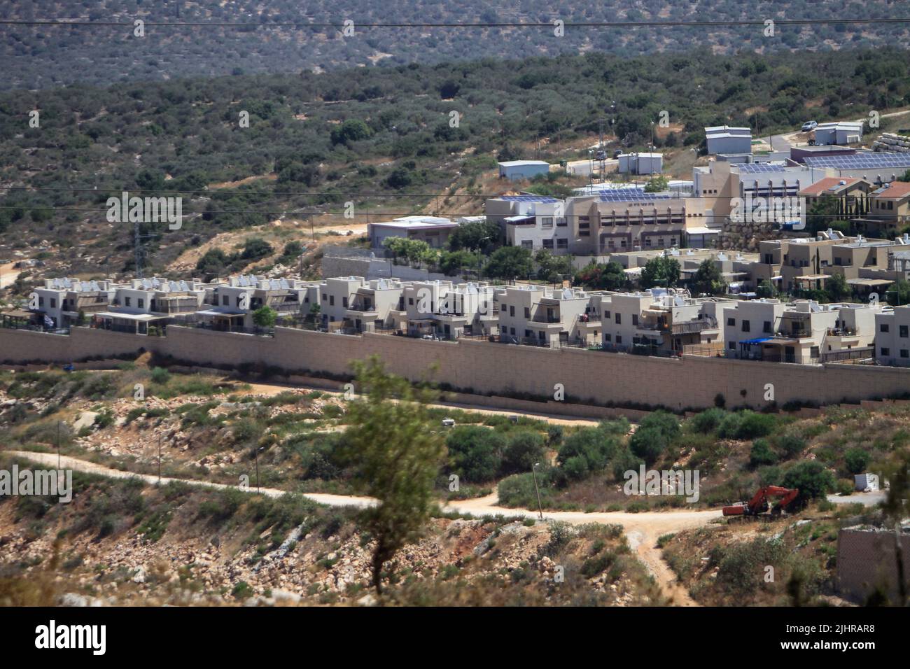A general view of new buildings in the Israeli Revava settlement, south ...