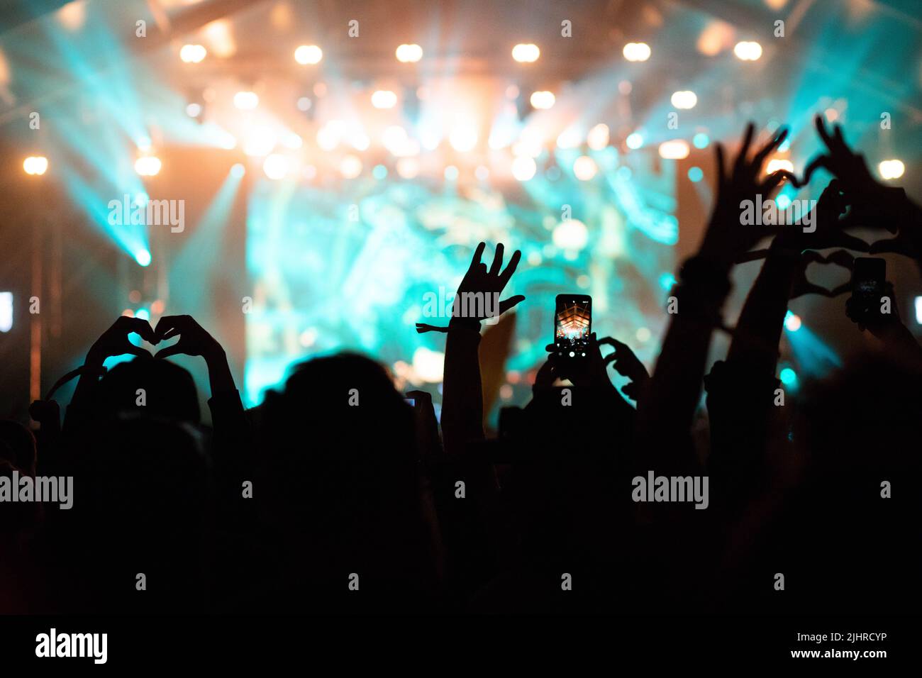 crowd at concert - summer music festival Stock Photo - Alamy