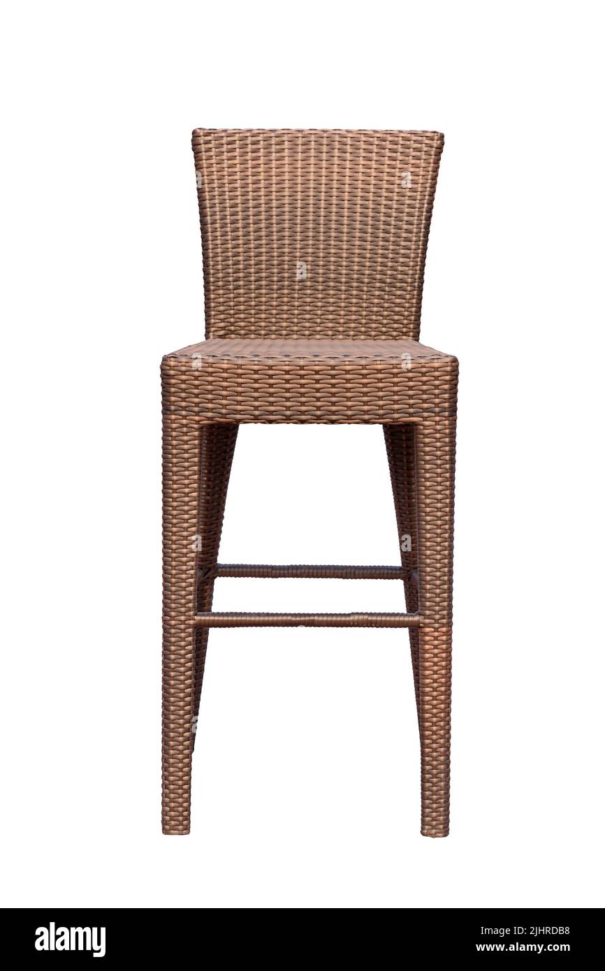 Wooden bar chair on white background, work with path Stock Photo - Alamy