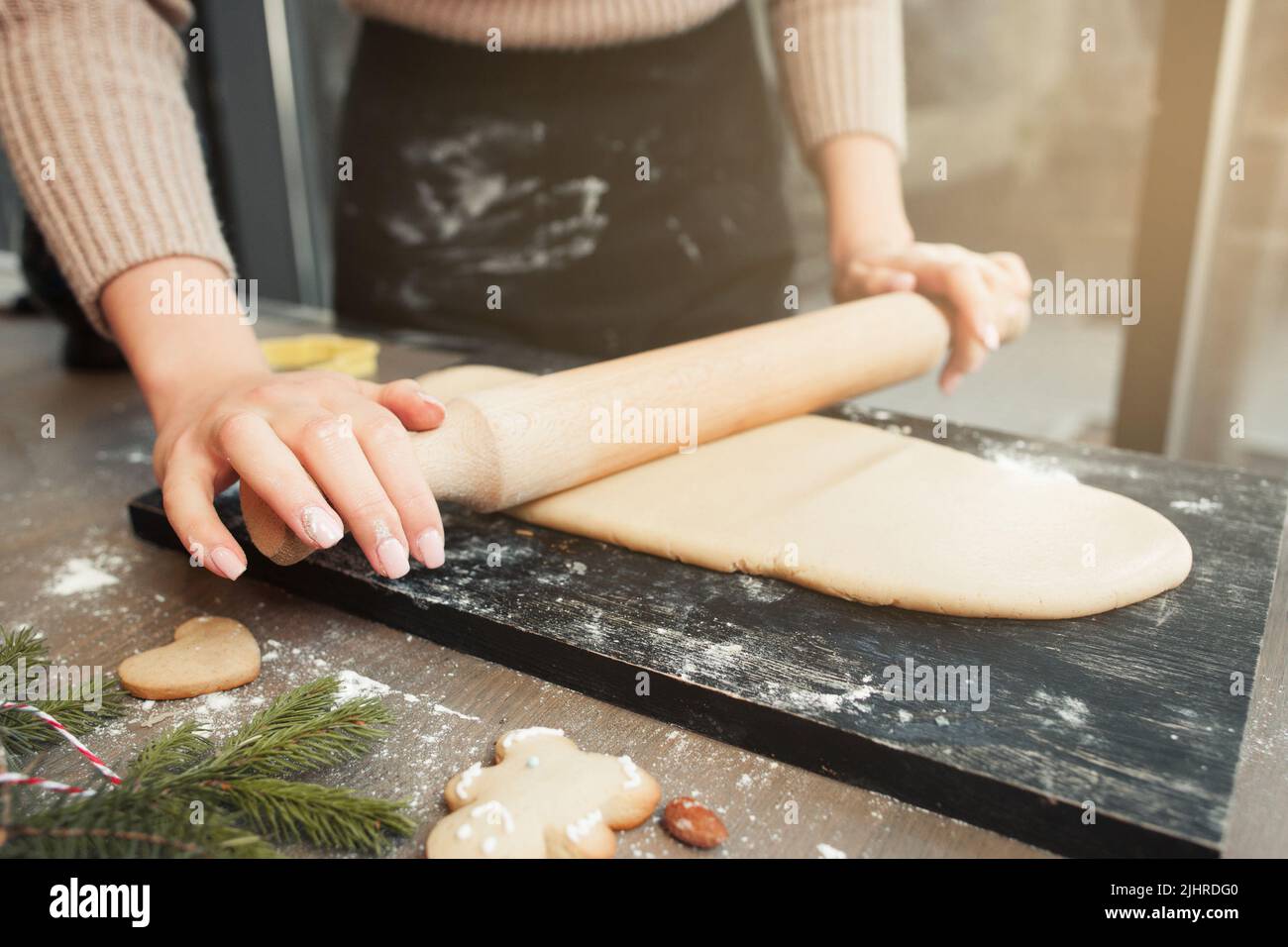Rolling out dough hi-res stock photography and images - Alamy