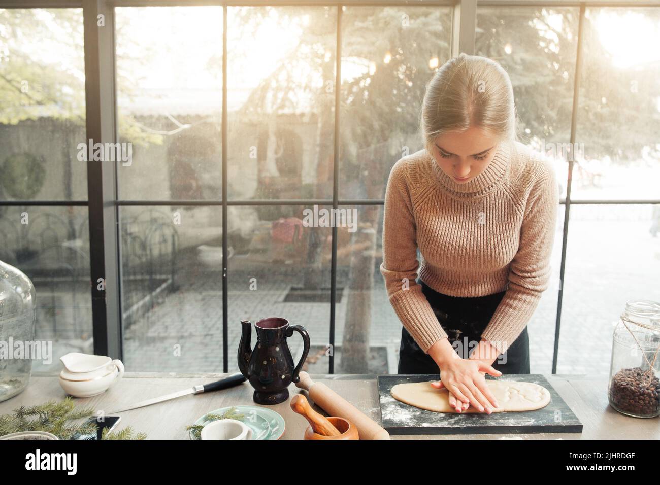 Cooking backstage of Christmas treat preparing Stock Photo - Alamy