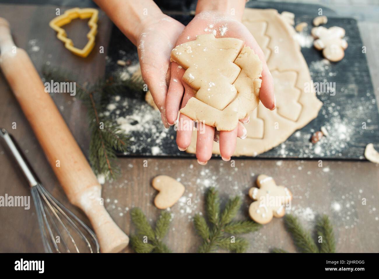 Homemade bakery making, gingerbread cookies Stock Photo - Alamy